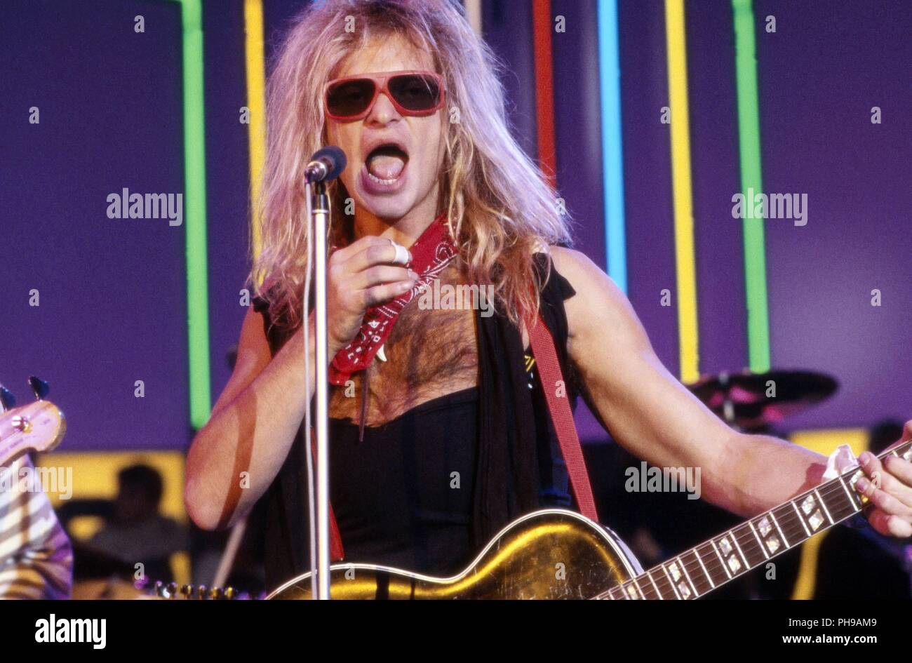 David Lee Roth von "Van Halen", amerikanische Hardrock Band, bei einem ...