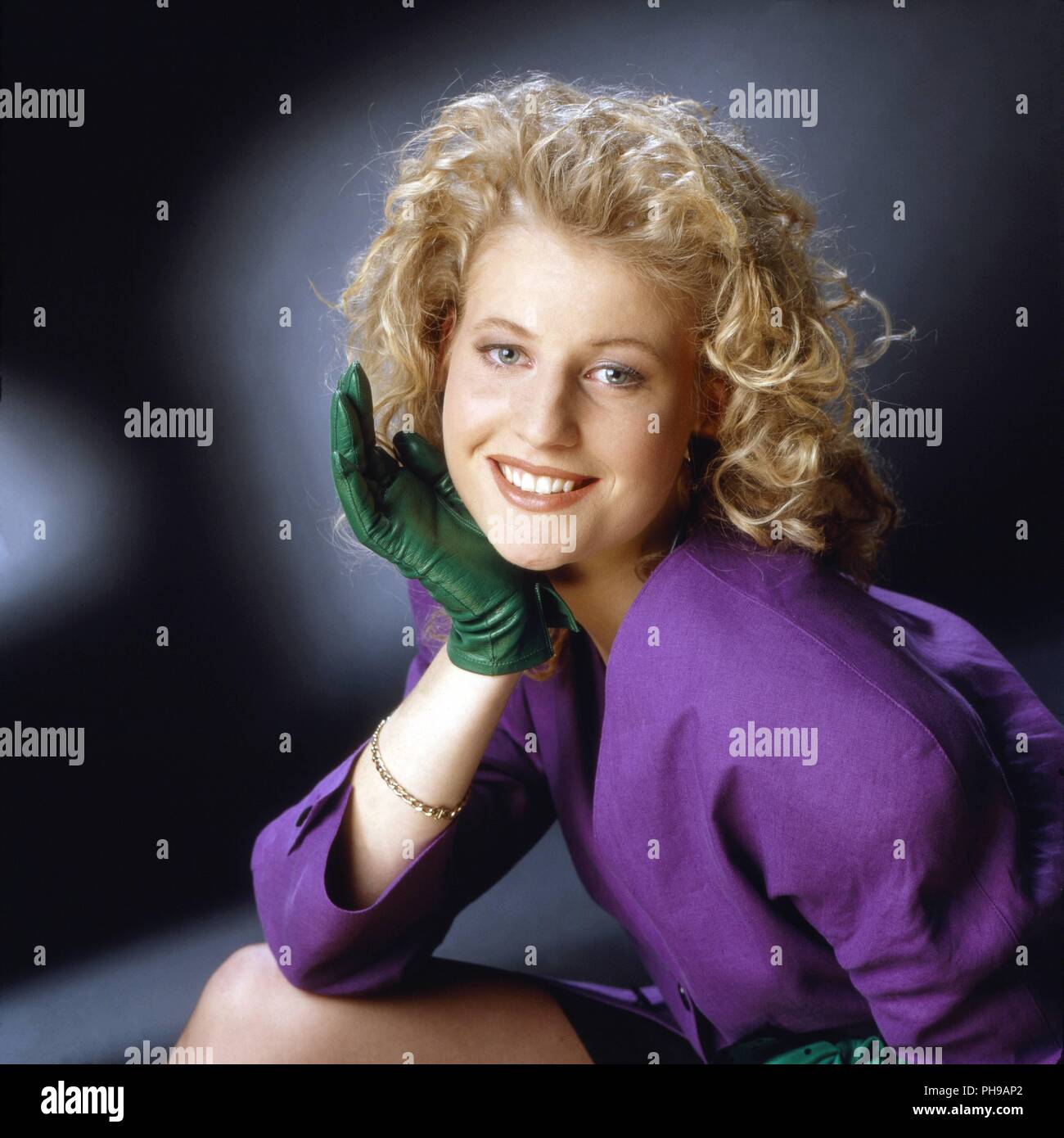 Mandy Winter Deutsche Sängerin In München Deutschland 1988 German Singer Mandy Winter At