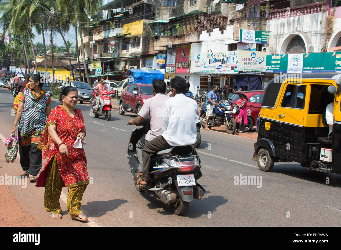 Goa, India - July 8, 2018 - Women on indian street in Canacona - Goa ...