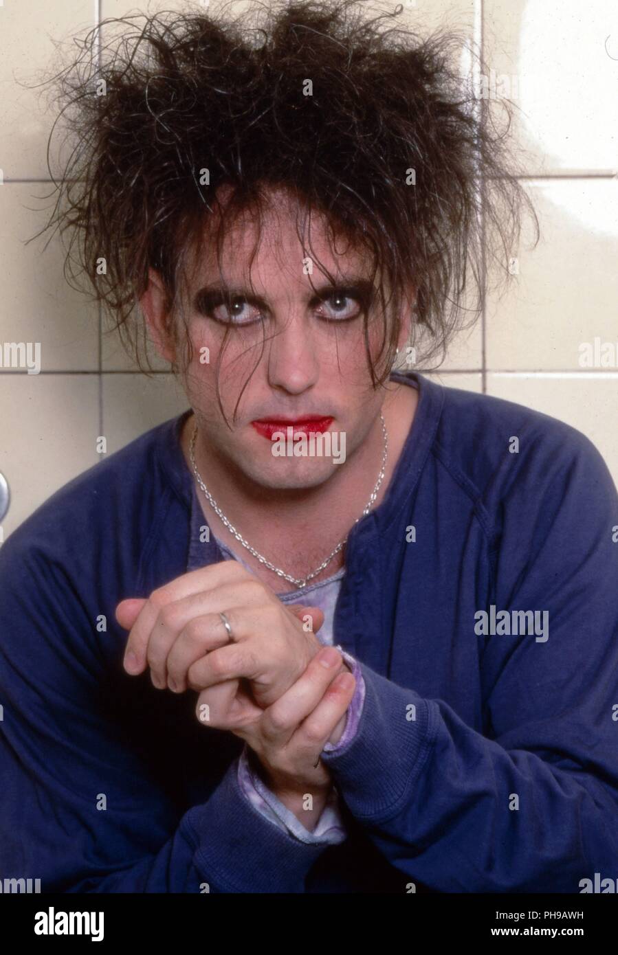 Robert Smith, Sänger von "The Cure", britische Pop, Rock, Wave und ...