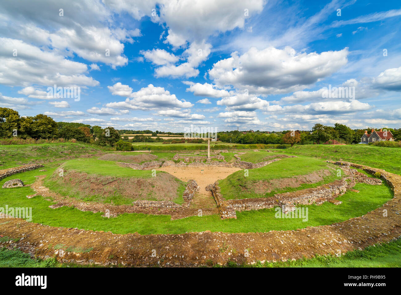 Verulamium roman amphitheatre st albans hi-res stock photography and ...