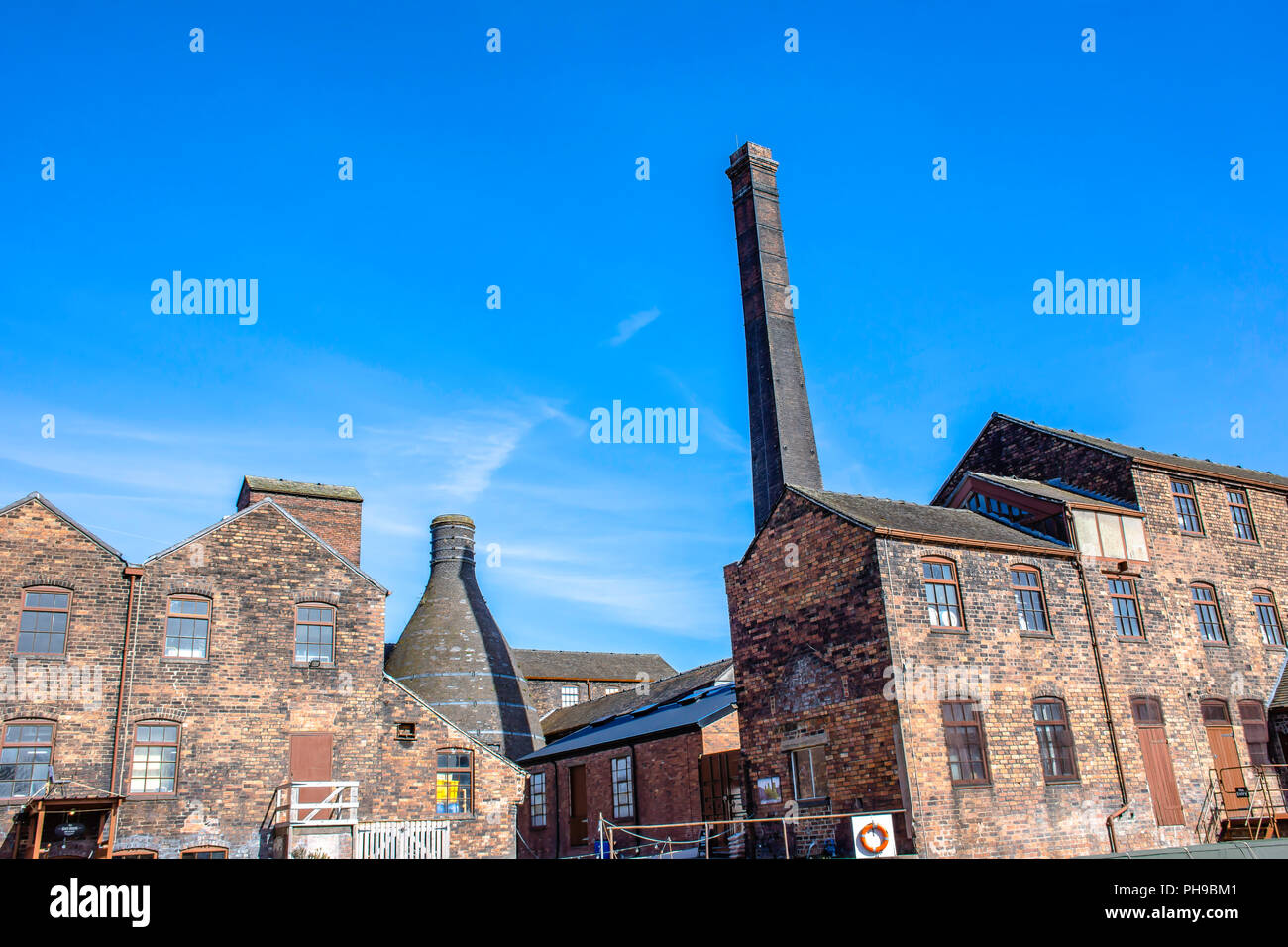 Stoke on Trent,Staffordshire/UK-04.14.2018:Old buildings of Middleport ...