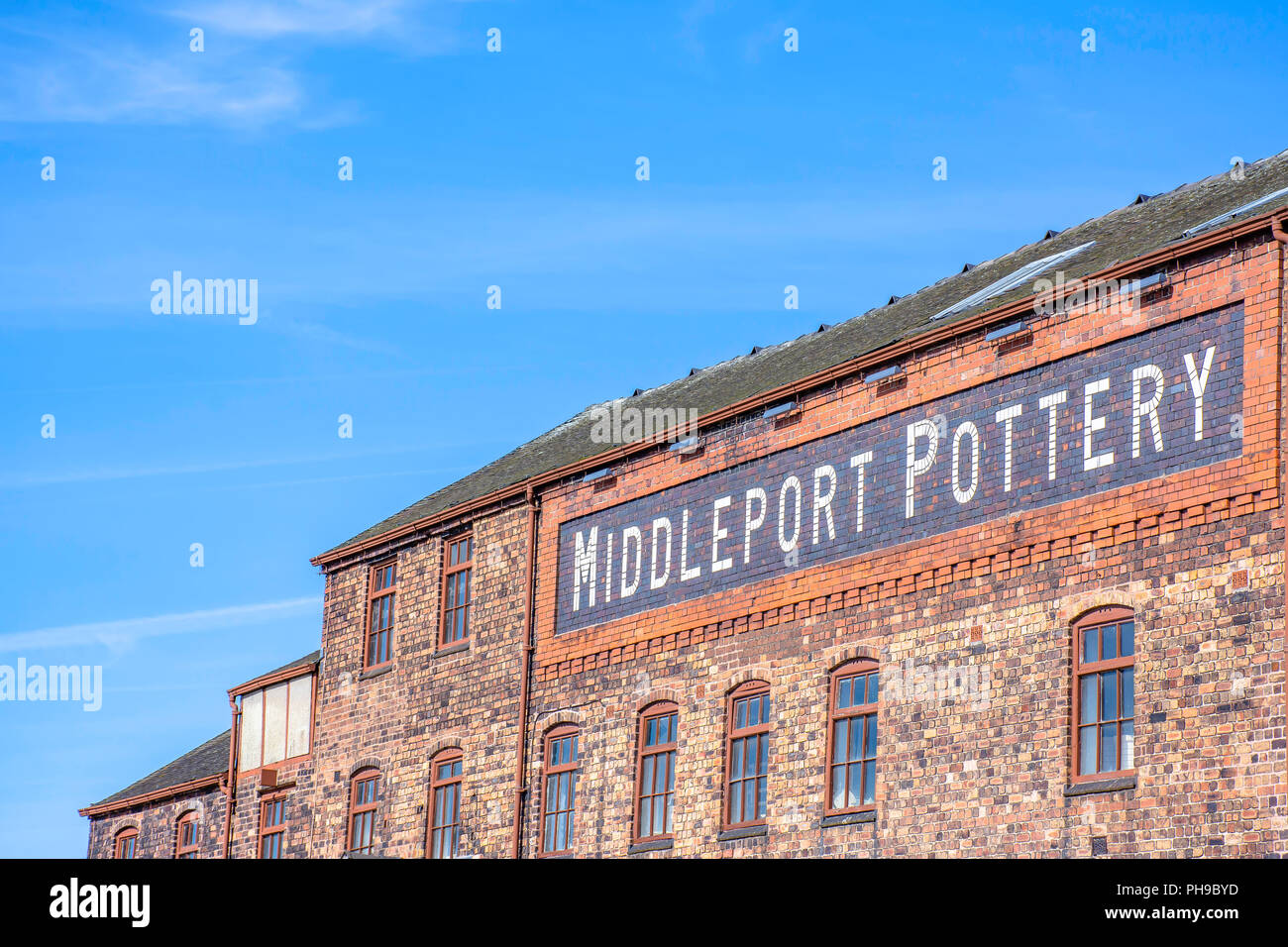 Stoke on Trent,Staffordshire/UK-04.05.2018:Middleport pottery factory ...