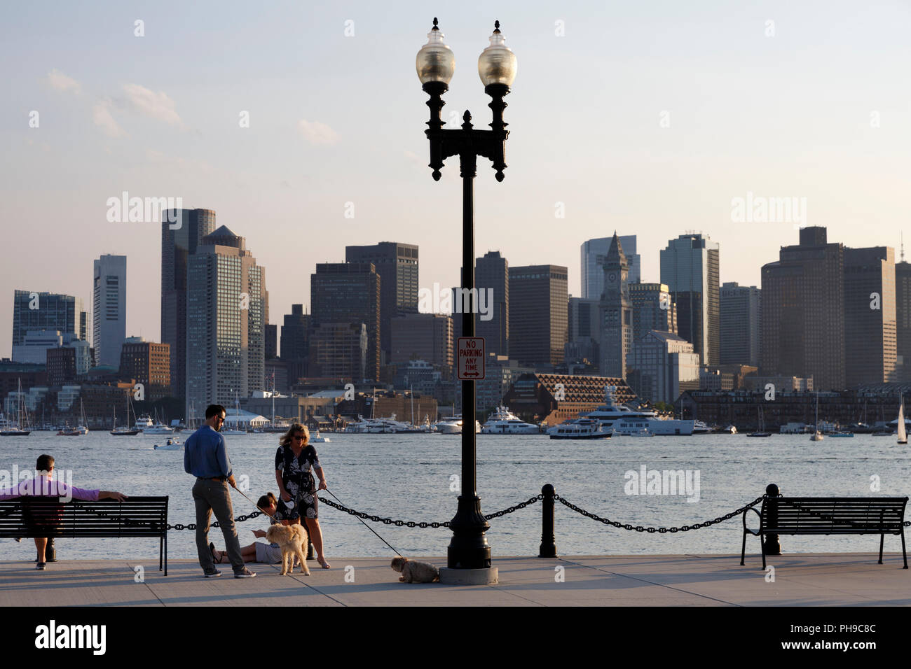 Boston Harbor waterfront, East Pier, Boston Massachusetts USA Stock ...
