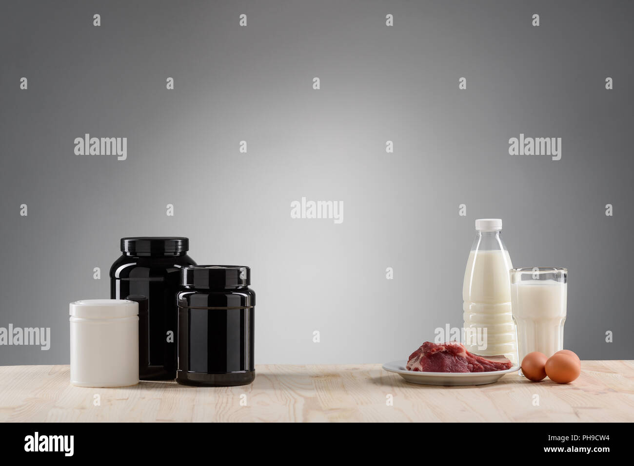 Different types of protein Stock Photo - Alamy
