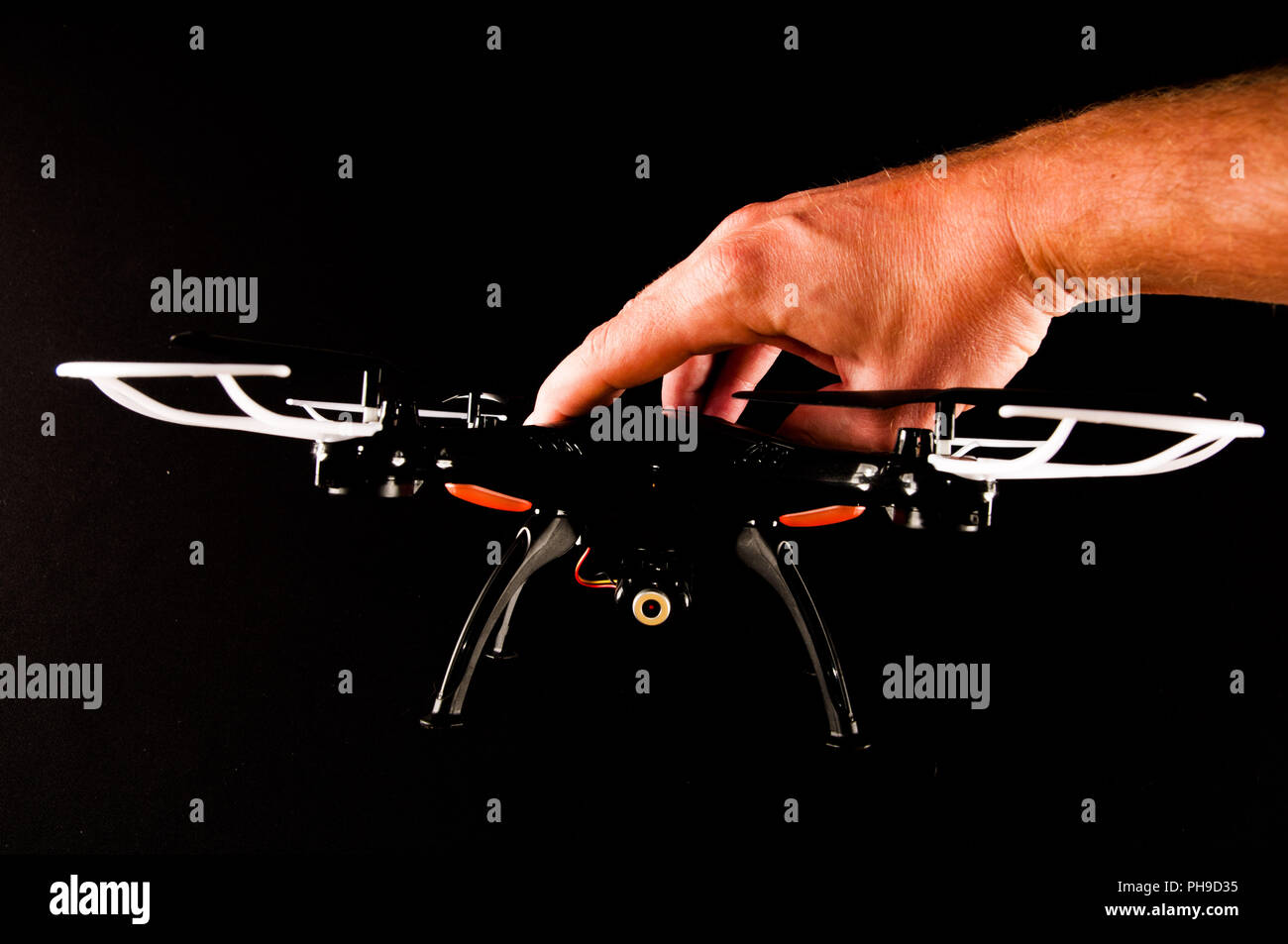 Modern Technology Copter closeup Aircraft Drone Stock Photo - Alamy