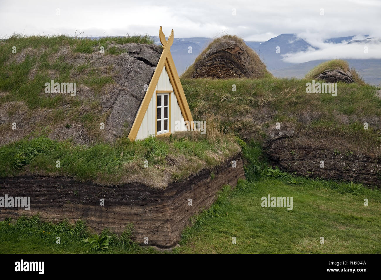 turf houses in Glaumbaer, Iceland Stock Photo - Alamy