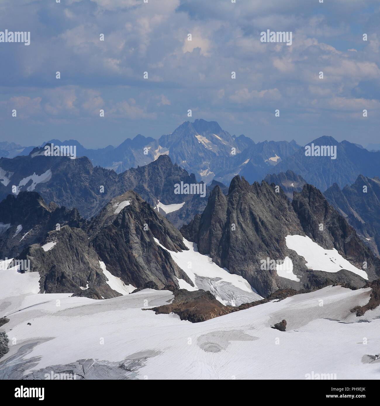 Great view from the top of Mt Titlis to Oberalpstock Stock Photo - Alamy