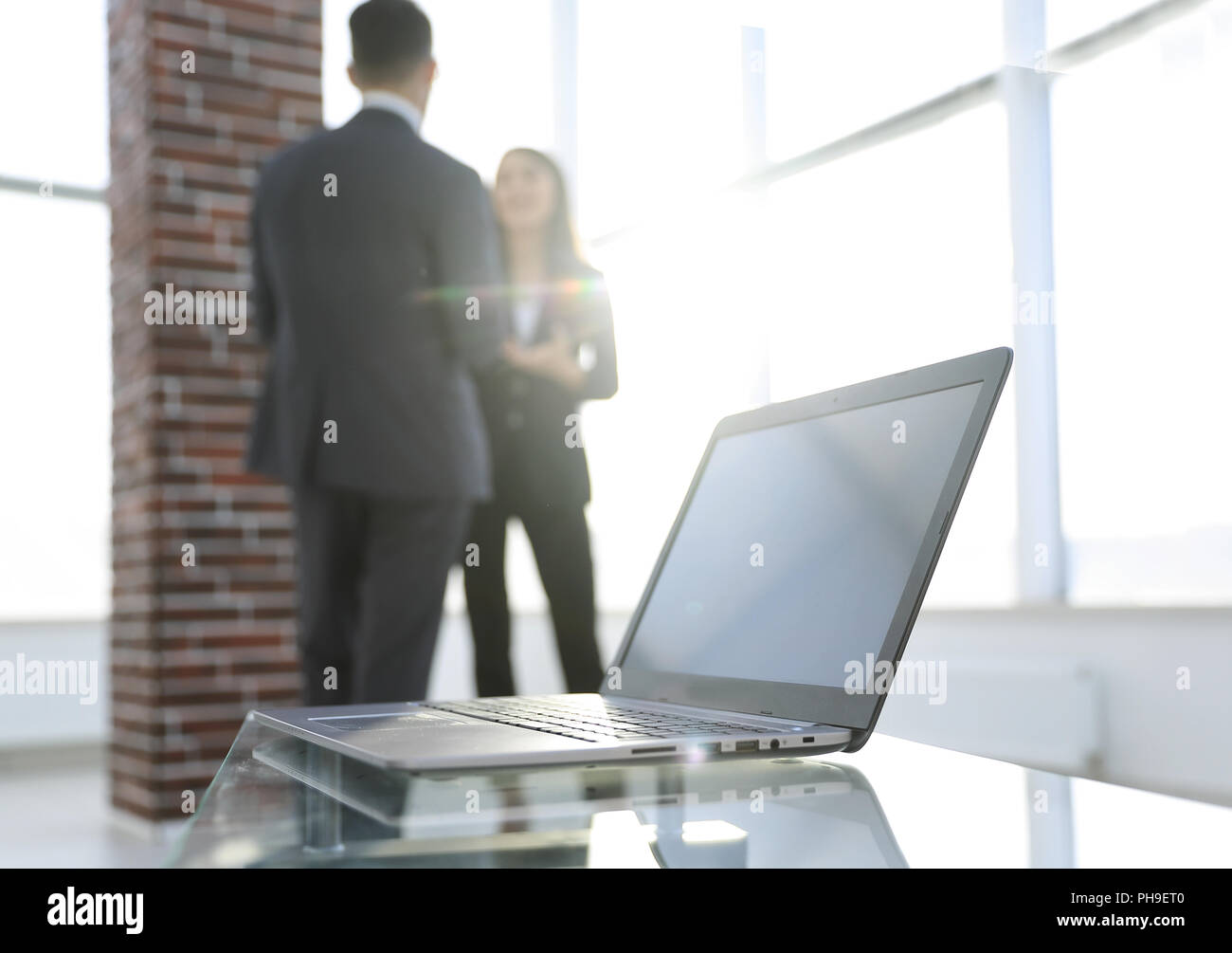 workspace table works in the office with a computer Stock Photo - Alamy
