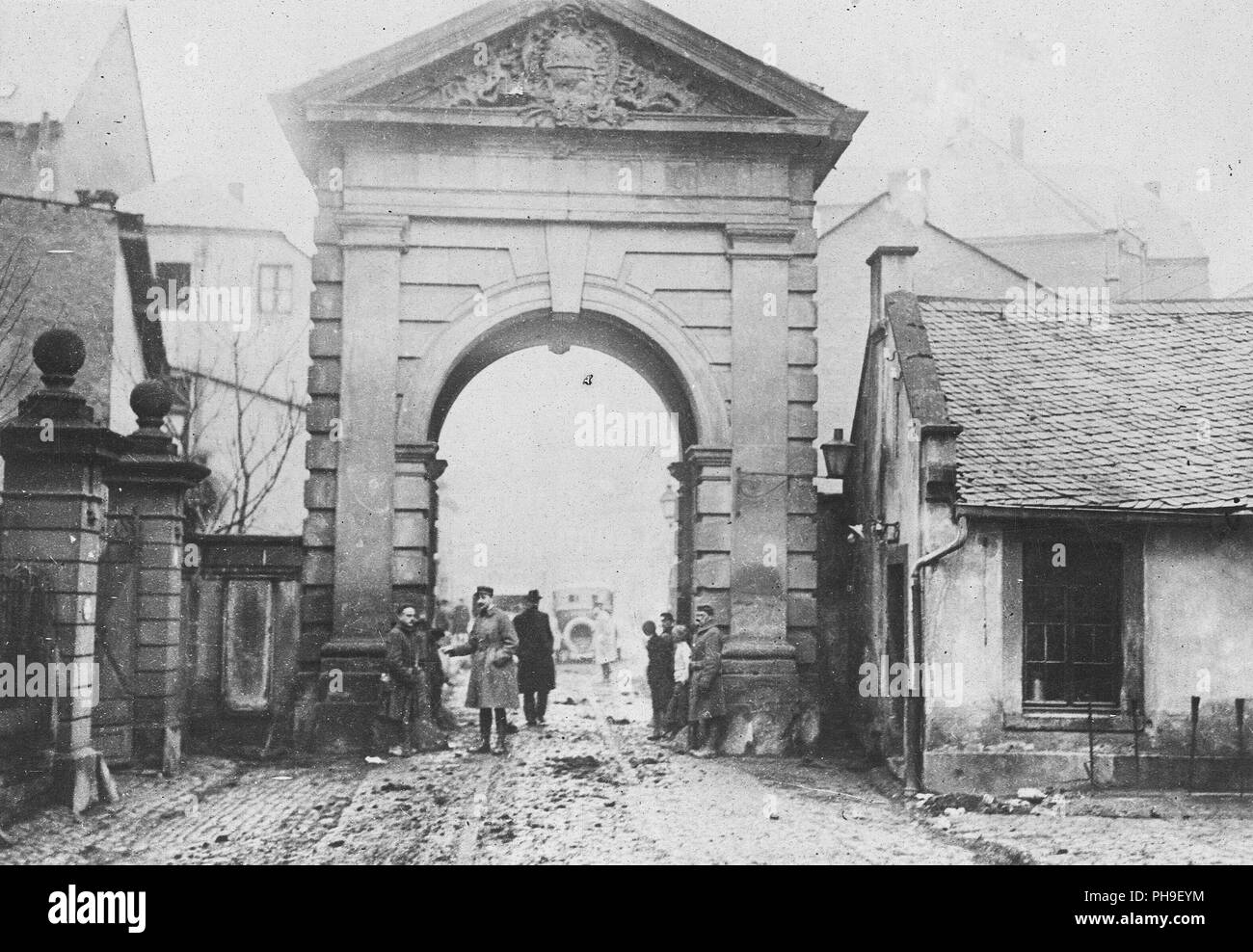 Guarding gate Black and White Stock Photos & Images - Alamy