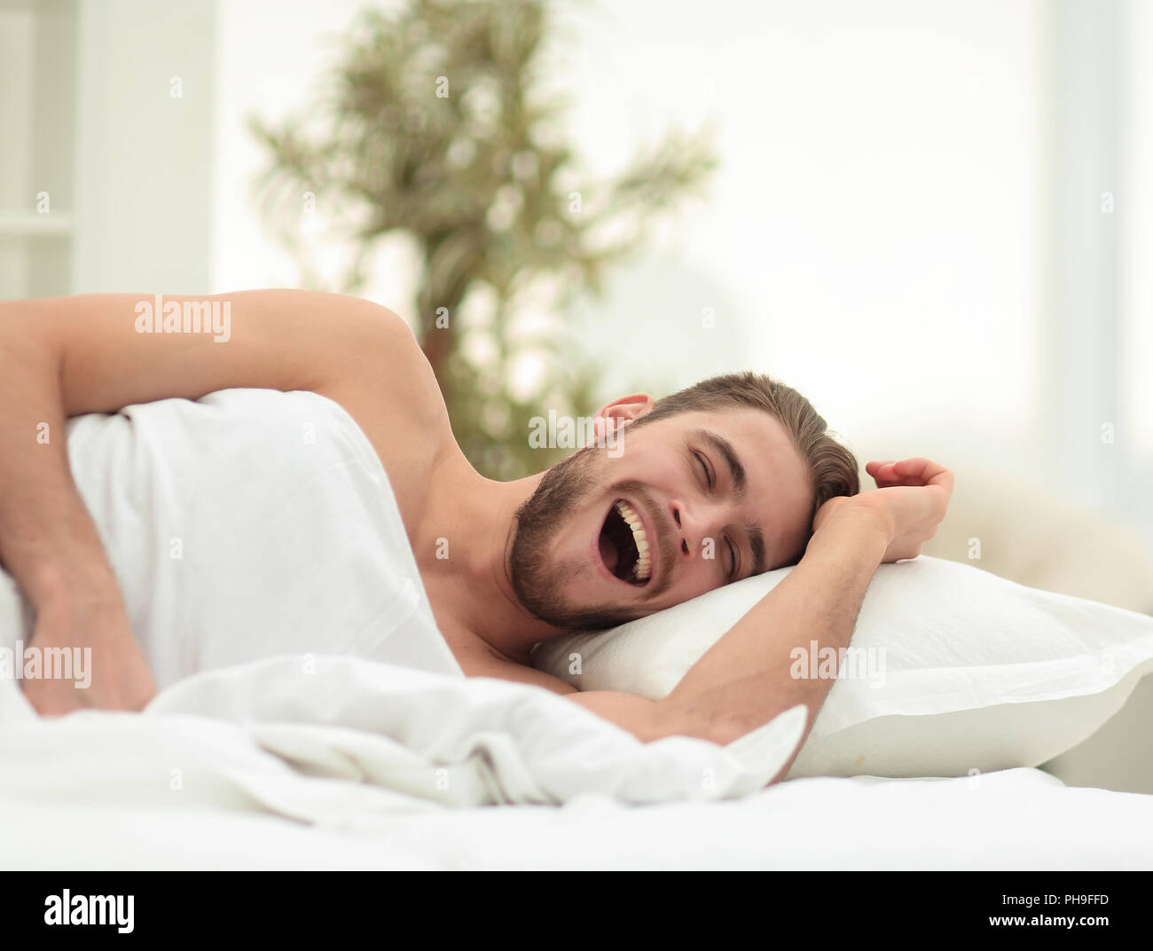 business man resting in a comfortable hotel room Stock Photo - Alamy