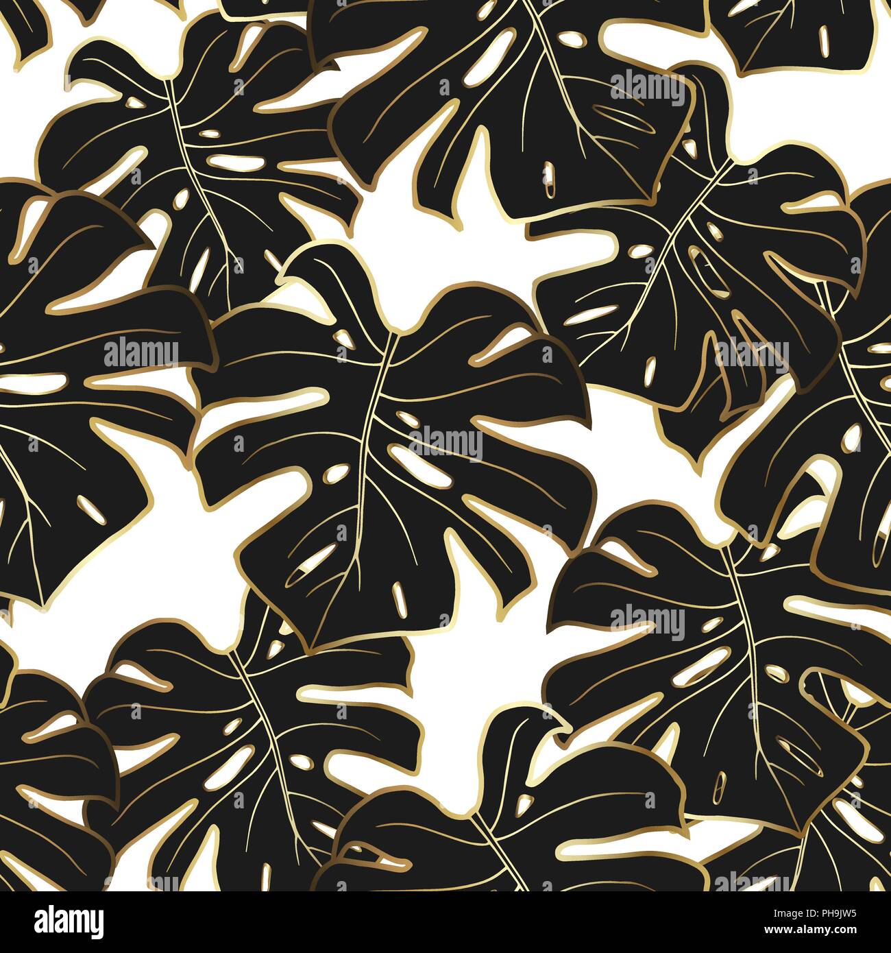 Seamless gold black pattern Stock Vector Images - Alamy