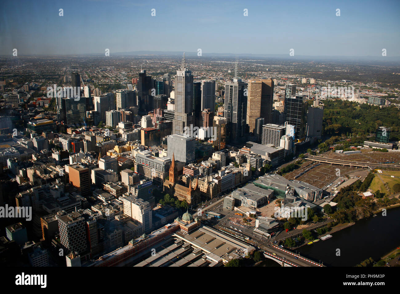 Luftbild: Skyline, Melbourne, Australia Stock Photo - Alamy