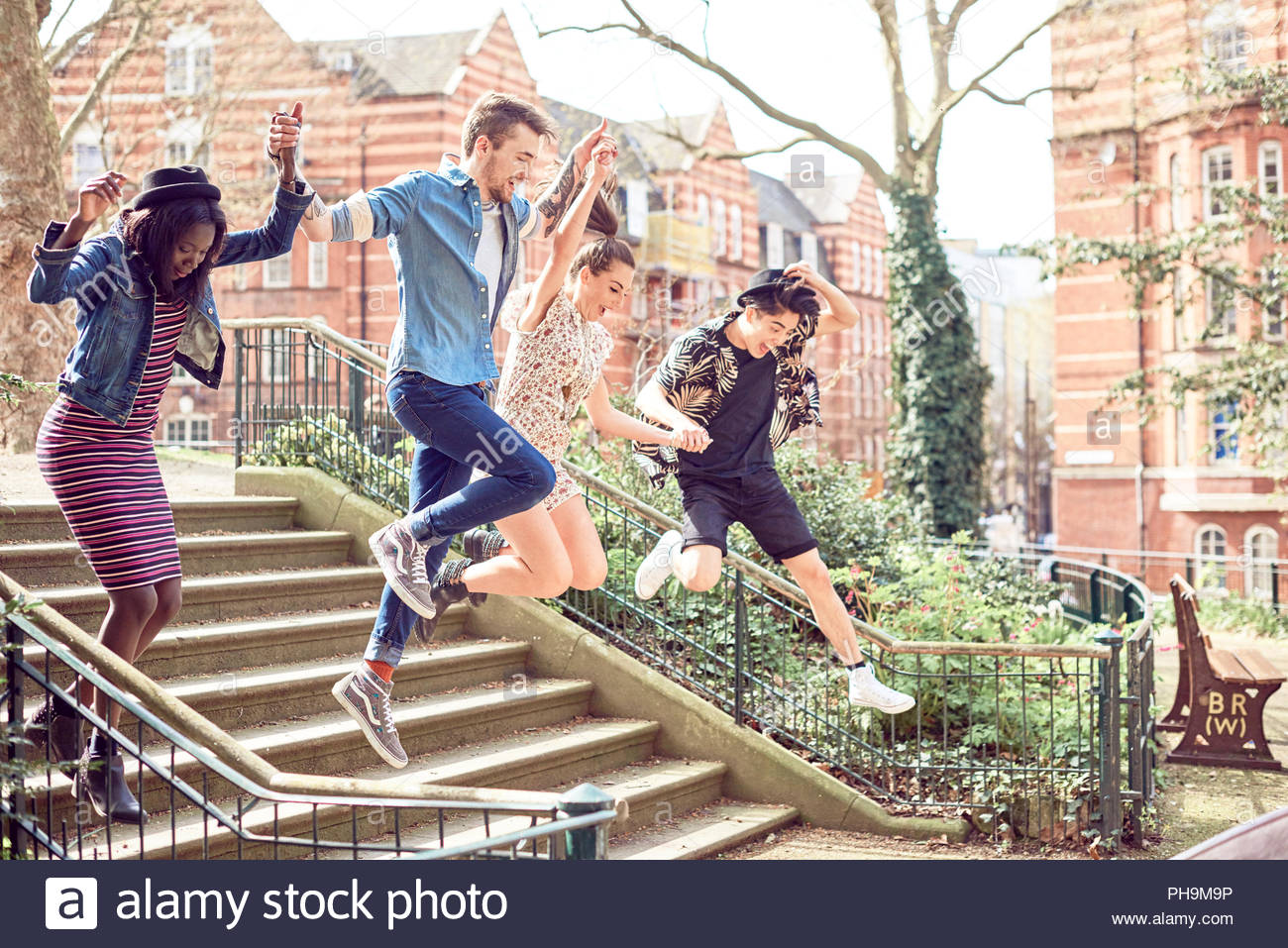 Teenagers Jumping Steps High Resolution Stock Photography and Images ...