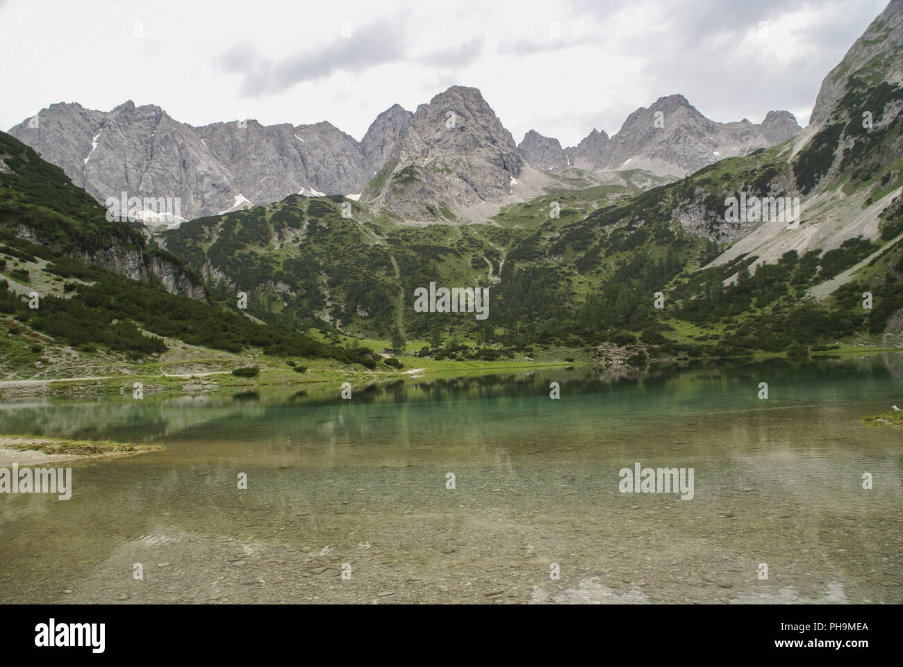 Mountain Lake called Seebensee, Tyrol, Oesterreich Stock Photo - Alamy
