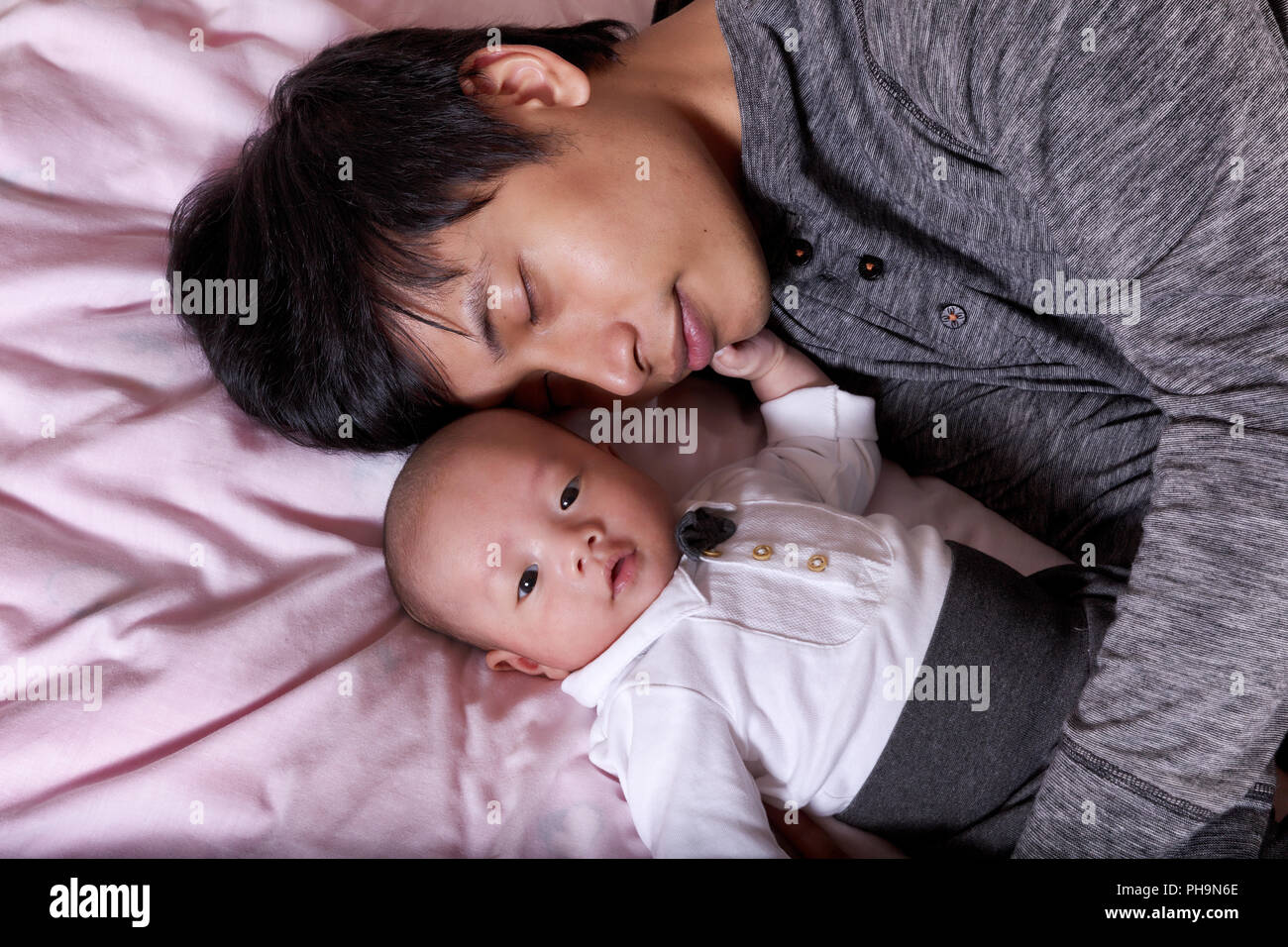 Father son sleeping home hi-res stock photography and images - Alamy