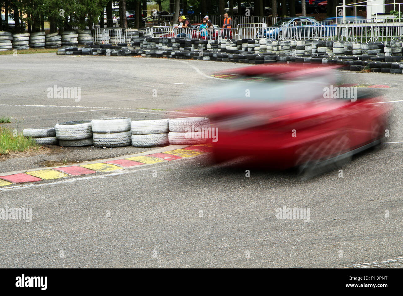 A picture from a small race track, where the free rides are performed ...