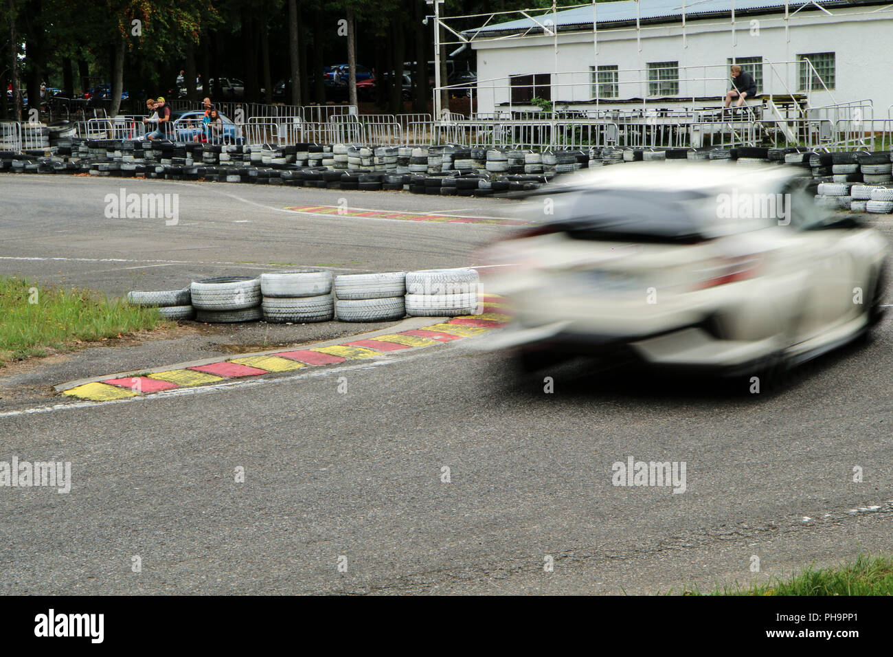 A picture from a small race track, where the free rides are performed ...