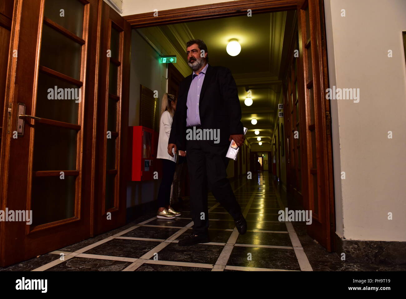 Athens, Greece. 31st Aug, 2018. Deputy Minister of Health, Pavlos ...