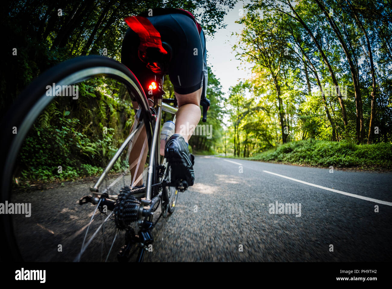 Road cyclist behind pedal hi-res stock photography and images - Alamy