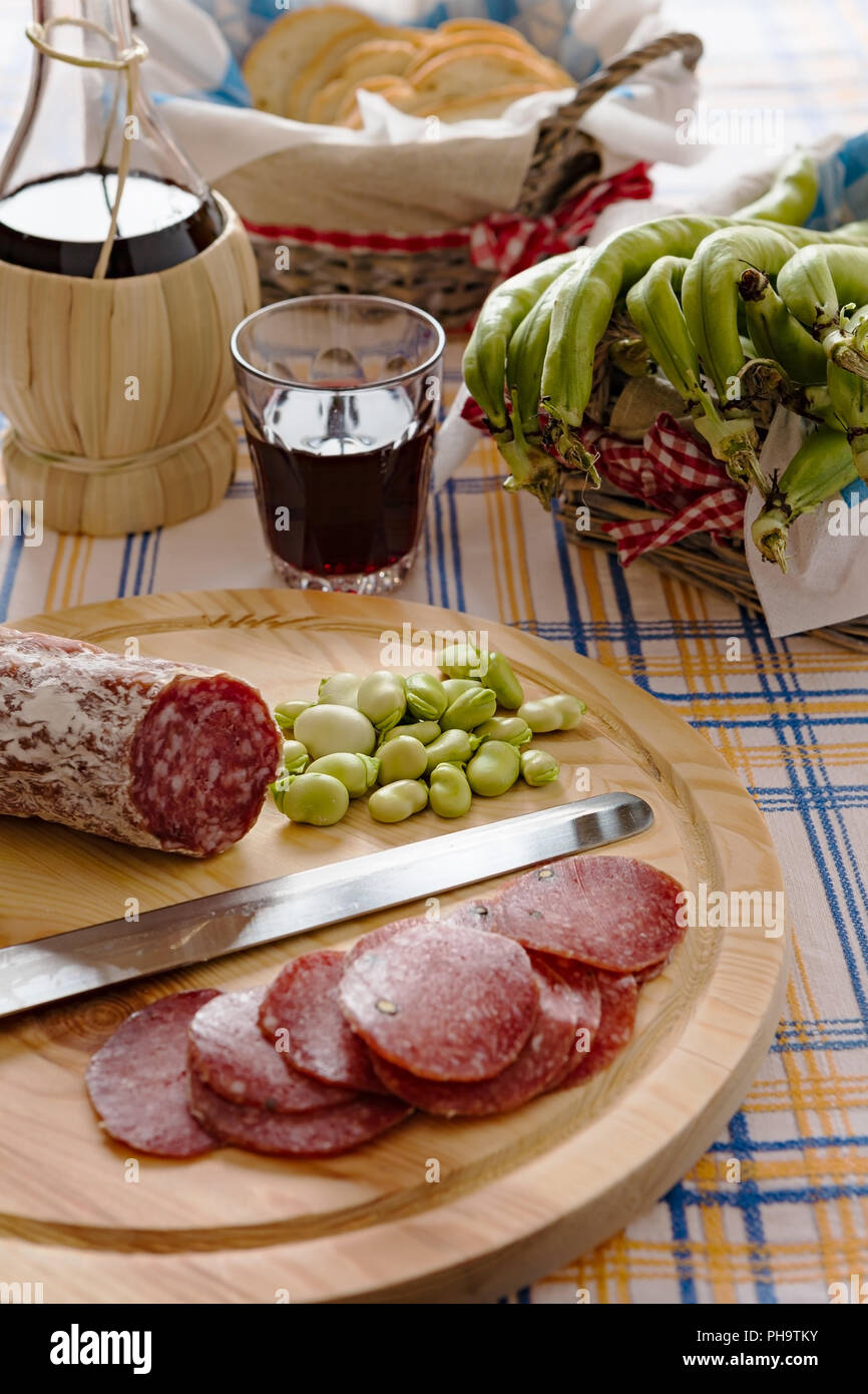 Typical italian salami hi-res stock photography and images - Alamy
