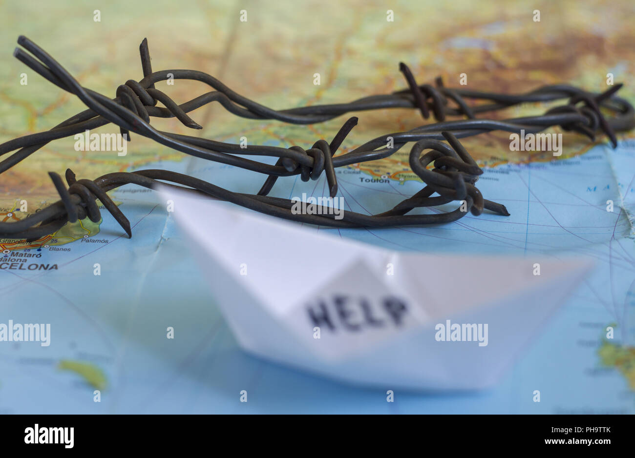 Migrant Crisis Refugees World Map Stock Photo - Alamy