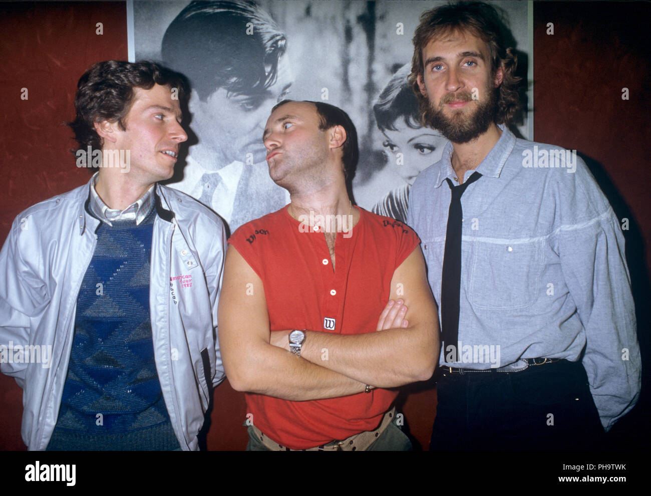 v.l. Tony Banks, Phil Collins, Mike Rutherford (Genesis) on 01.10.1983 in Paris. | usage ...