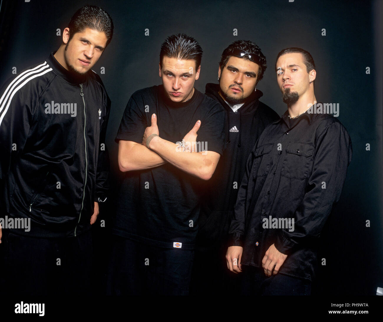 Papa Roach (v.l. Tobin Esperance, Jacoby Shaddix, Dave Buckner, Jerry ...