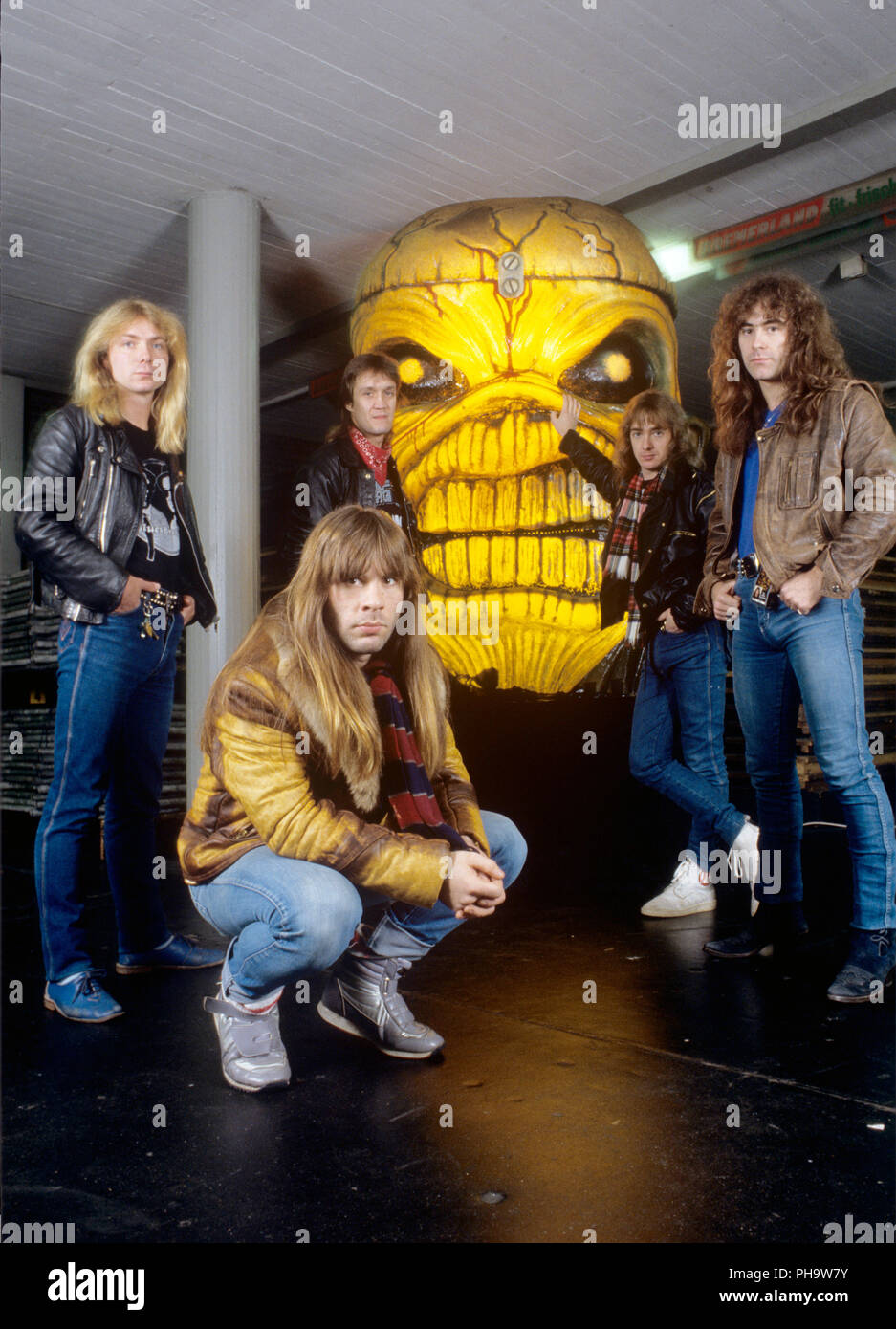 Iron Maiden (v.l. Dave Murray, Bruce Dickinson, Nicko McBrain, Adrian ...