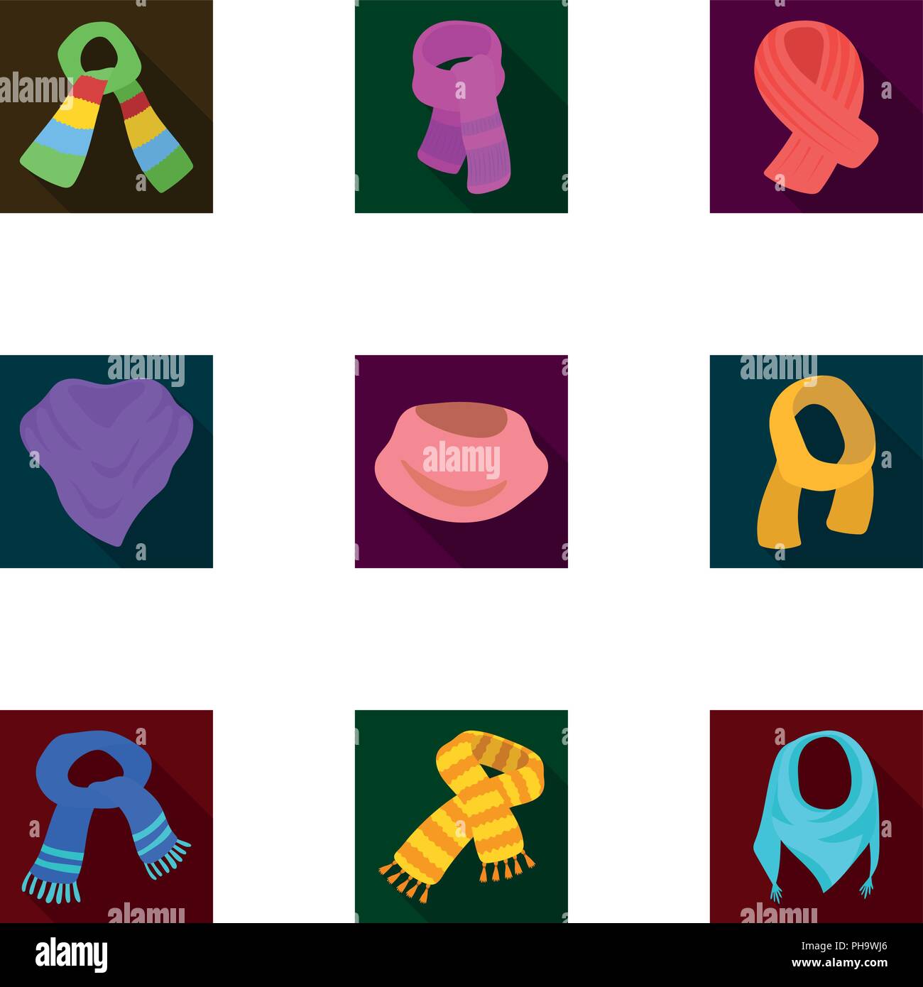 Flying scarves Stock Vector Images - Alamy