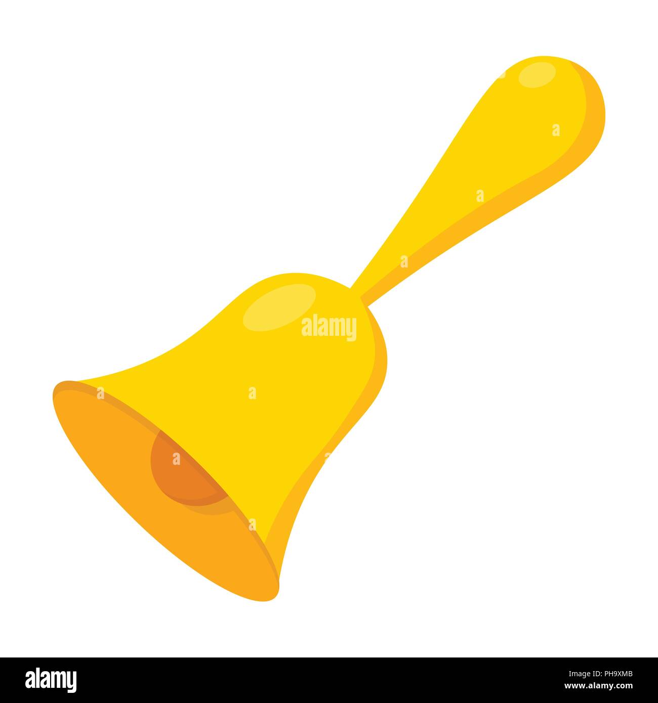 Bell icon cartoon. Single education icon from the big school ...