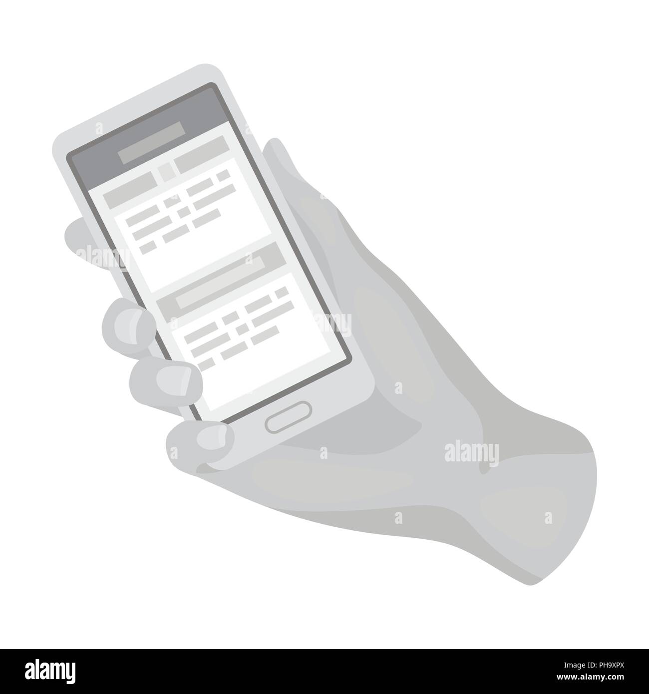 Mobile translator icon in monochrome design isolated on white ...