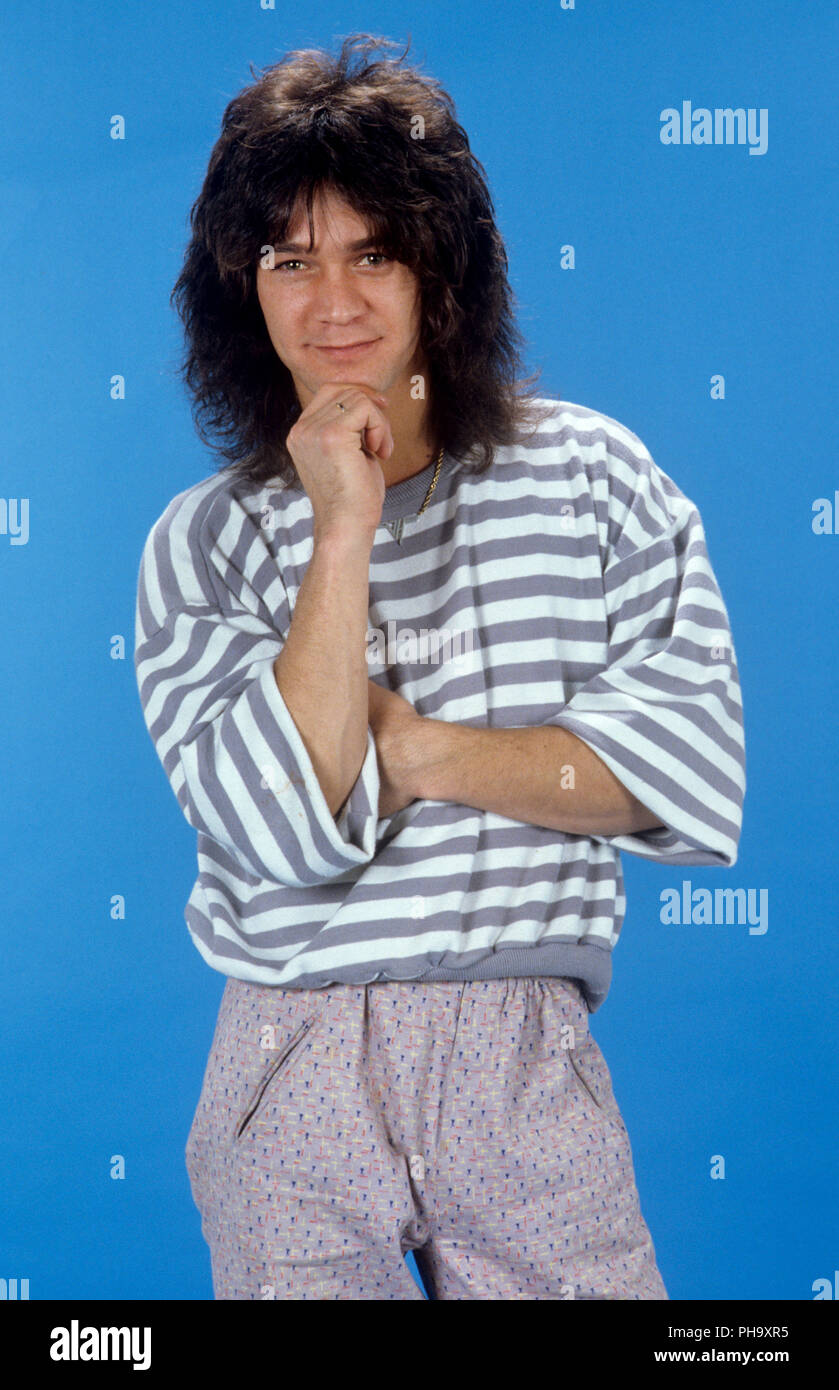 Eddie Van Halen (Edward Lodewijk Van Halen) on im Oktober 1981 in ...