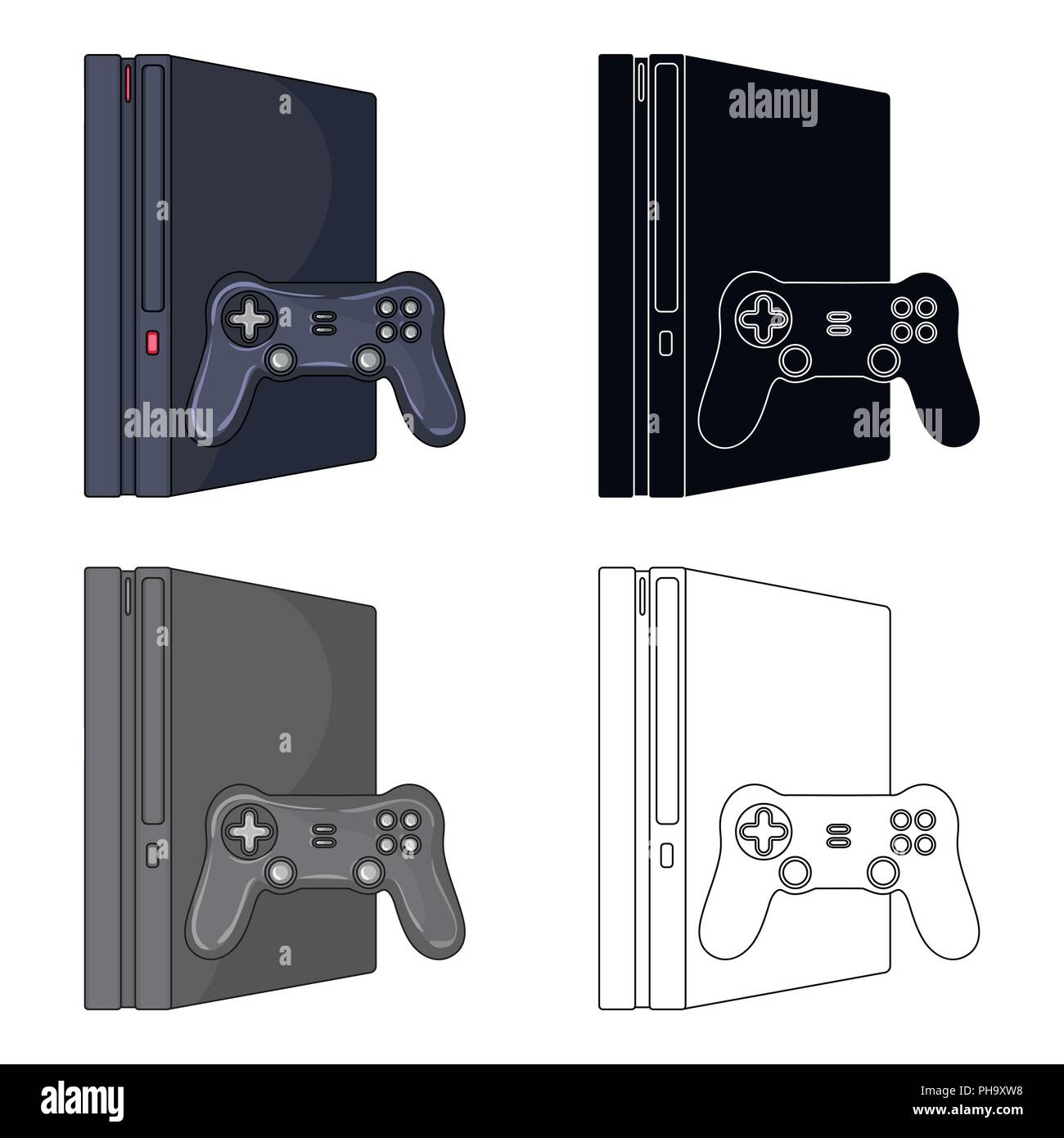 Game console single icon in cartoon,black,outline style for design.Car ...