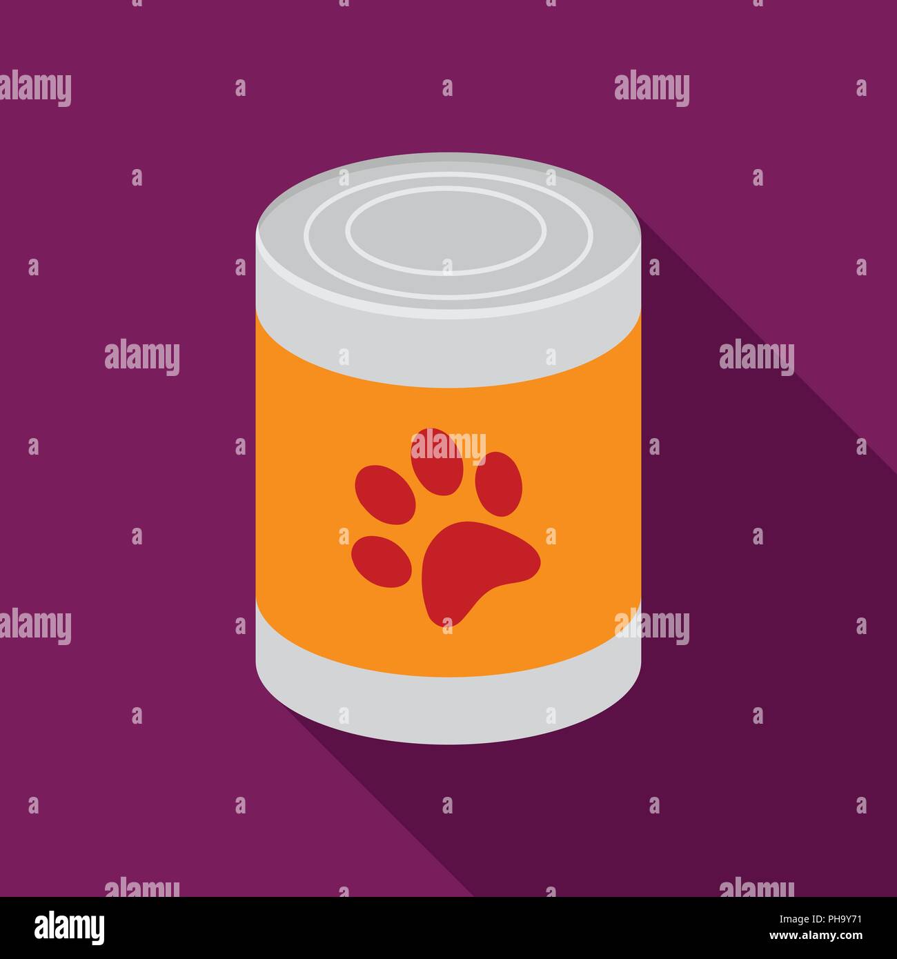 Dog food vector illustration icon in flat design Stock Vector Image ...