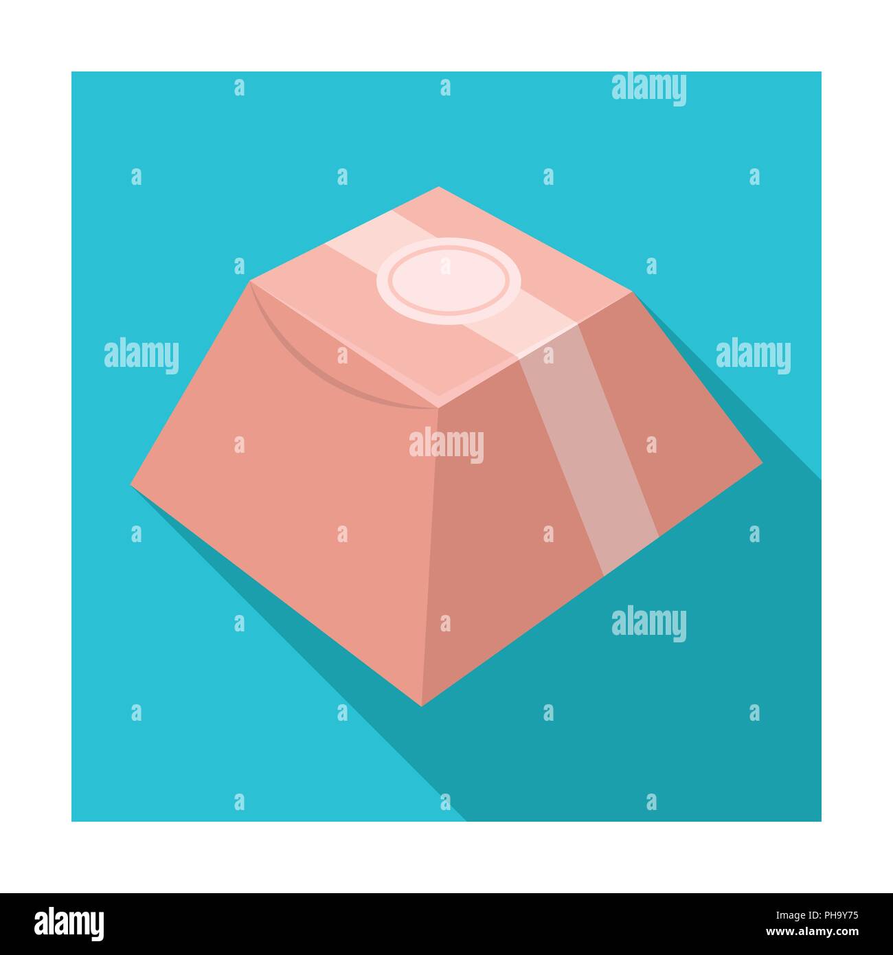 Gift in the form of a pyramid. Gift wrap on holiday.Gifts and ...