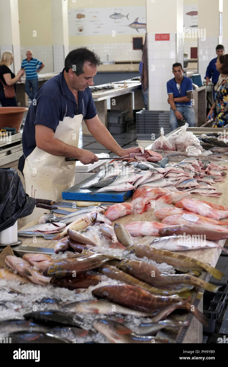 Fish market, Funchal, Madeira Stock Photo - Alamy