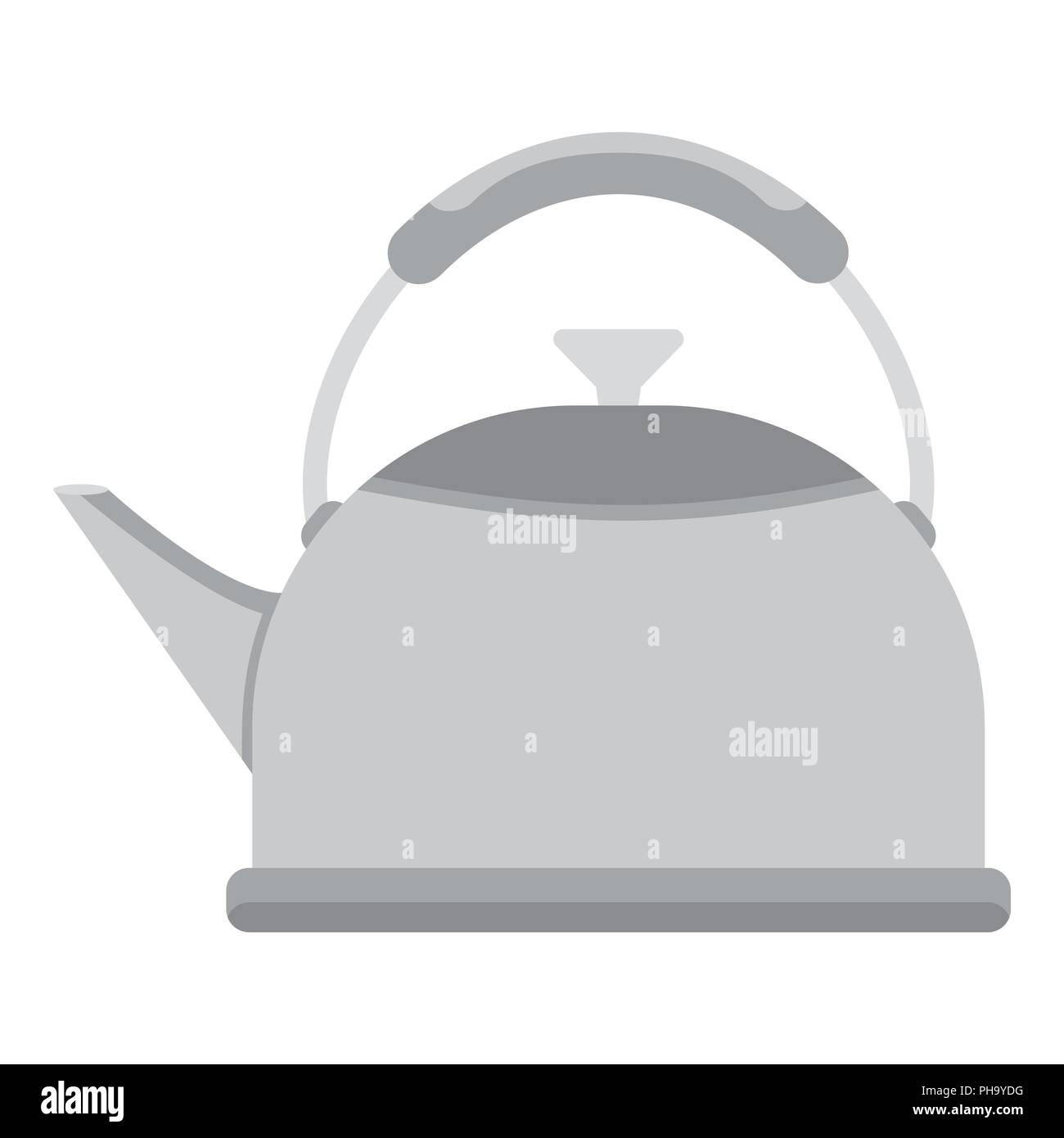 Kettle icon in monochrome style isolated on white background. Kitchen ...
