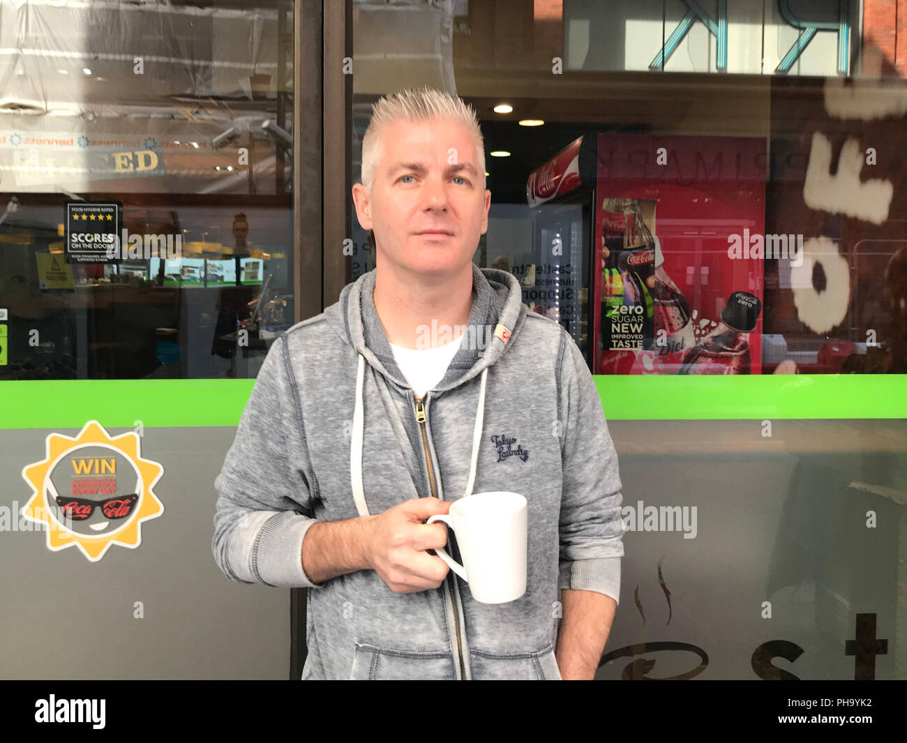 Paul Donaghy, owner of Cafe West on Castle Street, Belfast, who has ...
