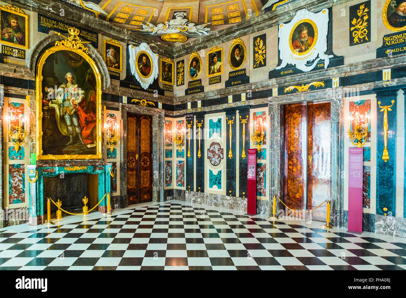 The Marble Chamber, Royal Castle in Plac Zamkowy (Castle Square), Old ...