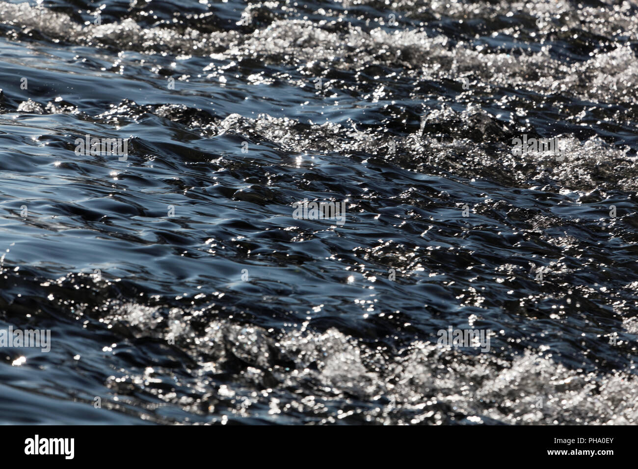 A detail photo of fast flowing water Stock Photo - Alamy
