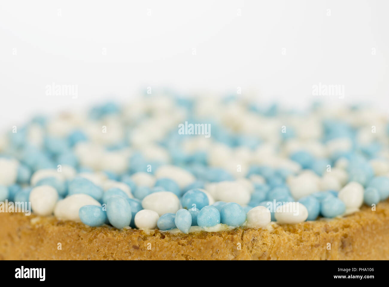 Rusks with traditional Dutch blue anise sprinkles Stock Photo - Alamy