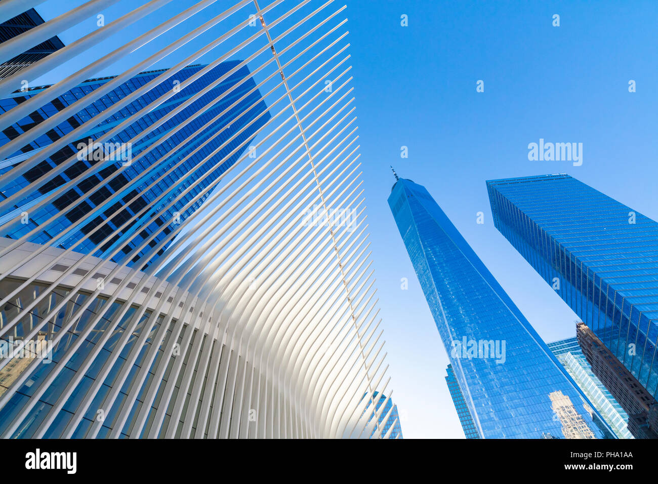 The Oculus Building and Freedom Tower, One World Trade Center, Lower ...