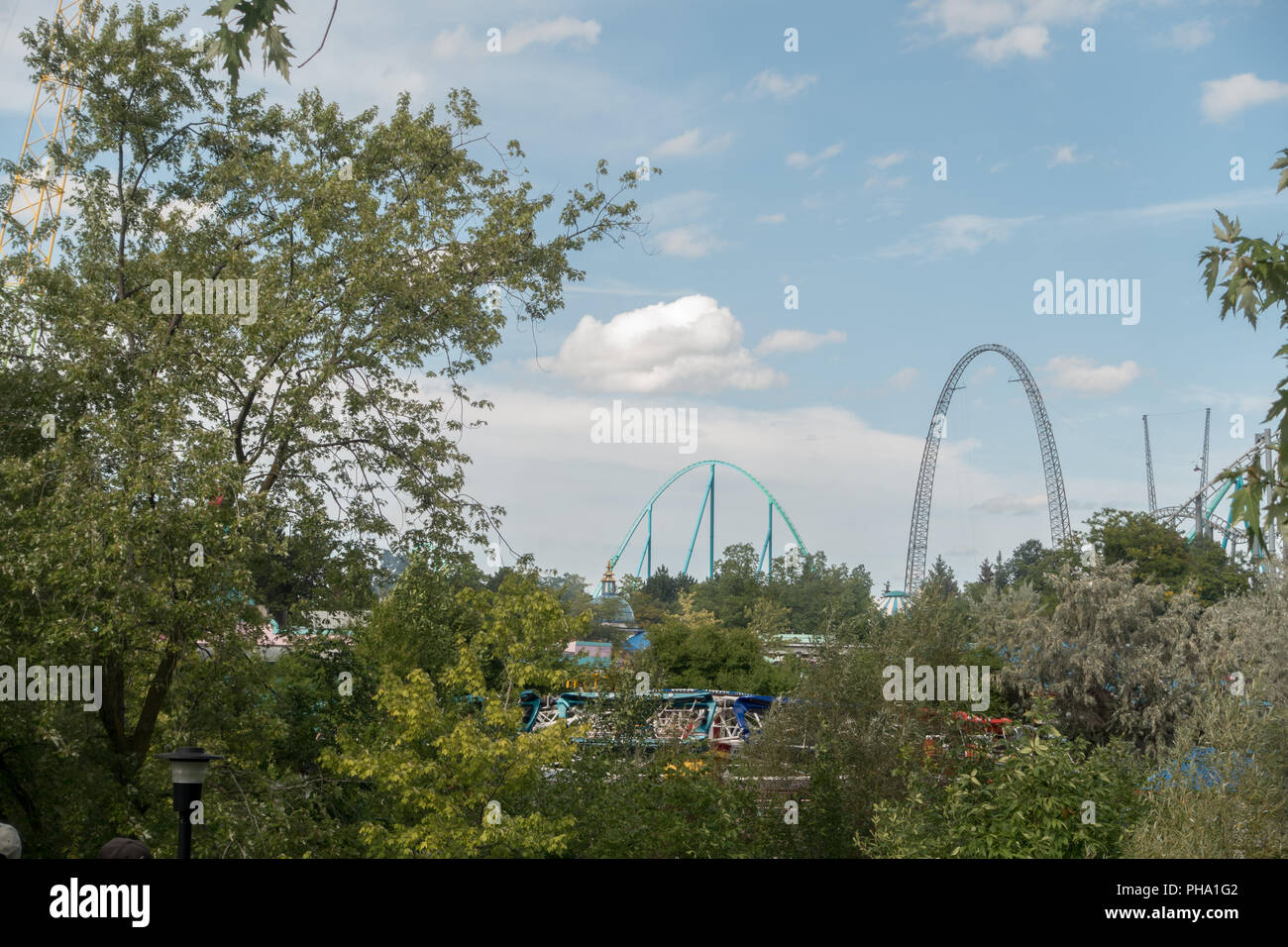 VAUGHAN, CANADA - AUGUST 28, 2018: CANADA'S WONDERLAND ON A BEAUTIFUL ...