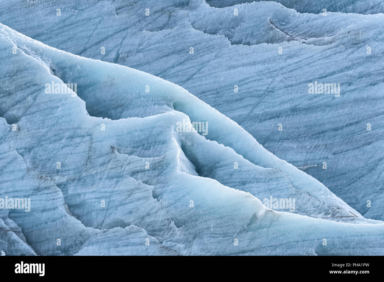 Ice patterns in glacier Stock Photo - Alamy