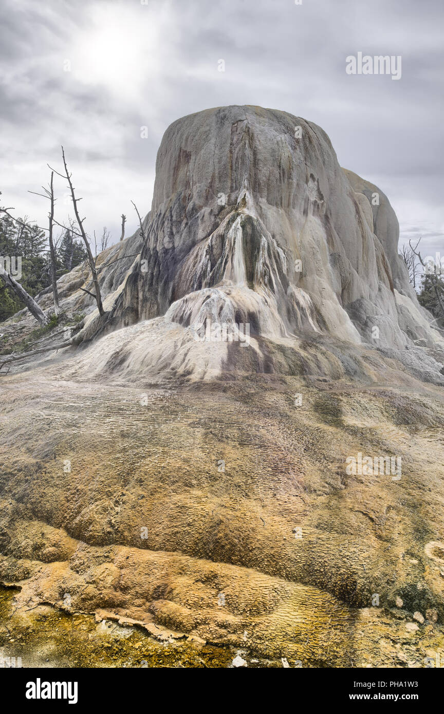 Mammoth Hot Springs in Yellowstone National park Stock Photo - Alamy