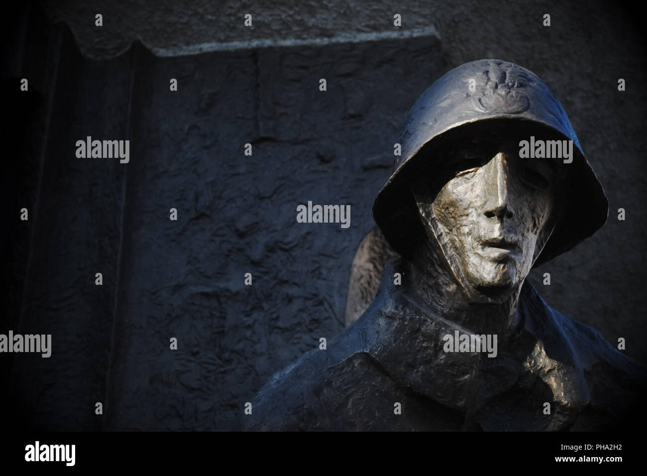 Warsaw Poland detail of the Warsaw Uprising Monument in Krasinski ...