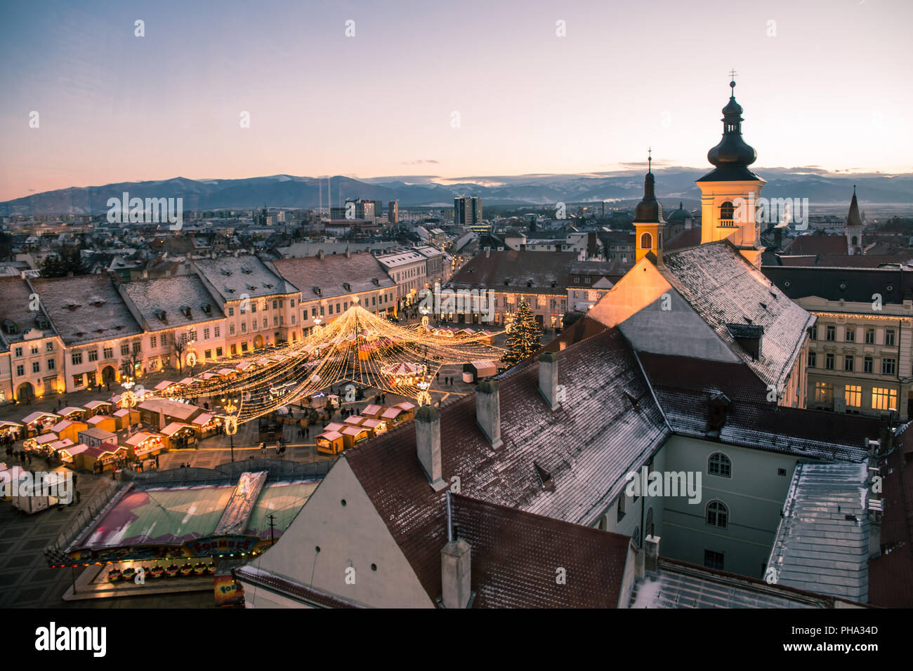 Sibiu city center Stock Photo - Alamy