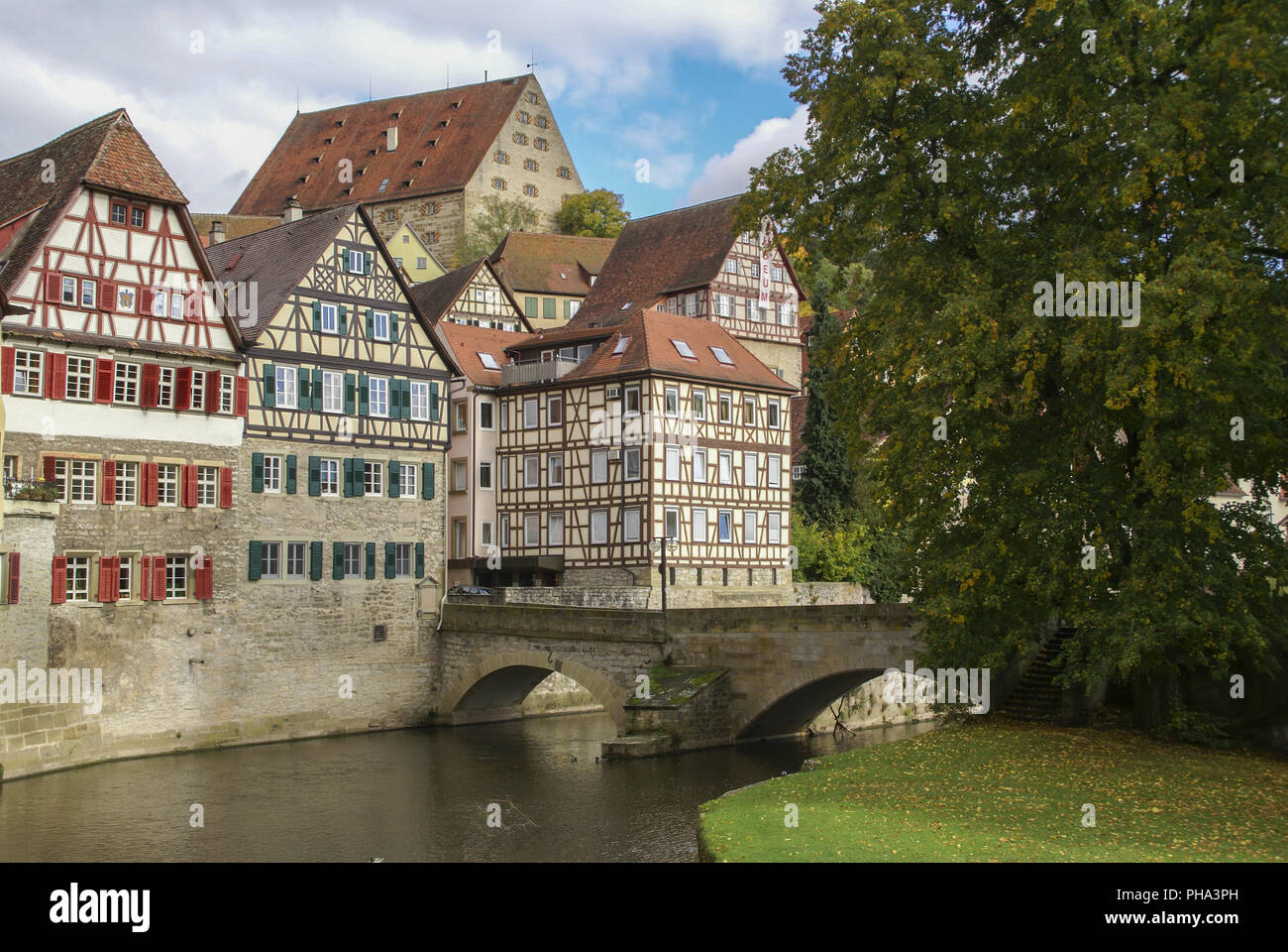 Old-Town in Schwaebisch Hall, Baden-Wuerttemberg, Germany Stock Photo ...