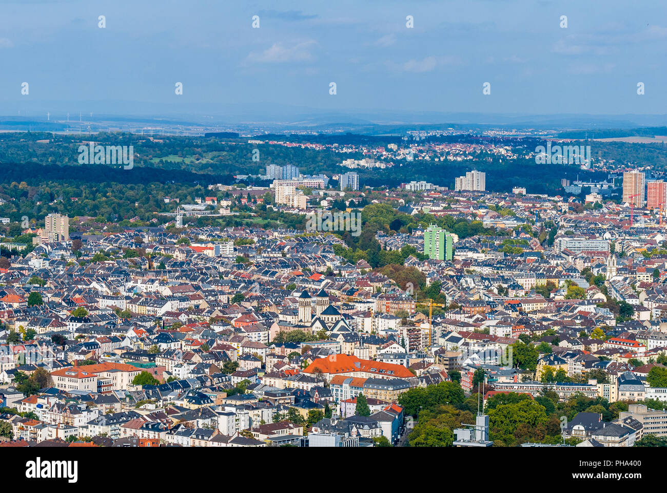 Frankfurt from above, Germany Stock Photo - Alamy